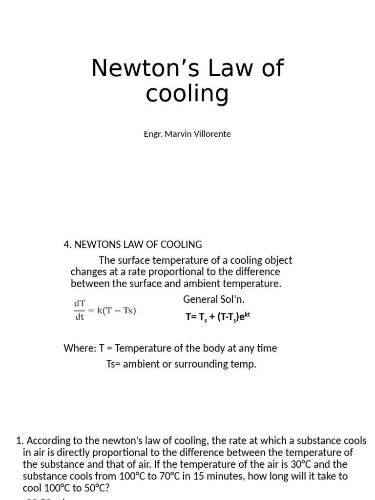 Newtons-Law-of-cooling | PDF