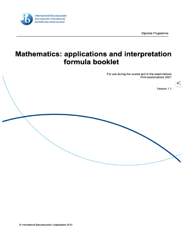AI SL Formula Booklet | PDF