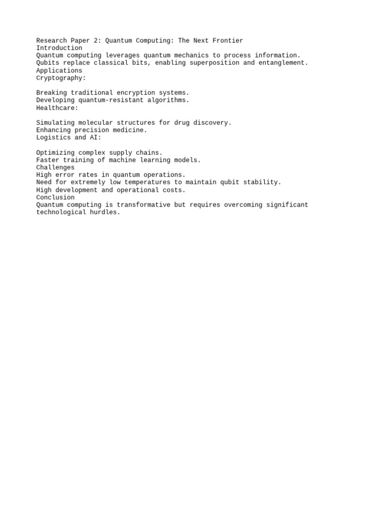 Quantum Computing: Applications and Challenges | PDF