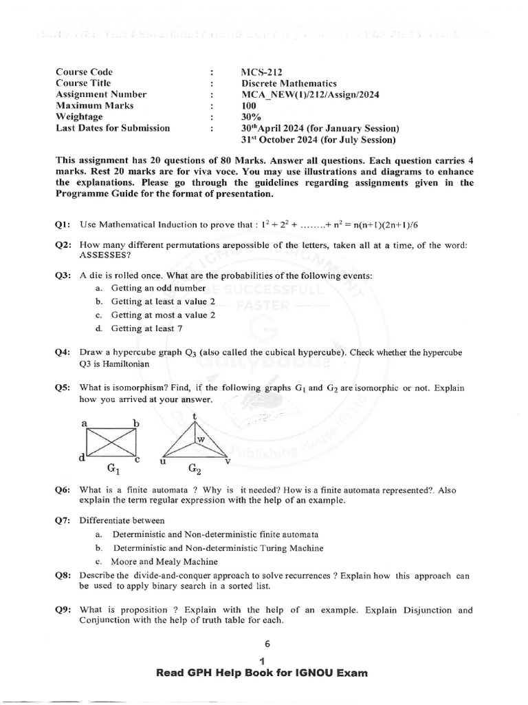 MCS 212 English January 2024 July 2024 | PDF