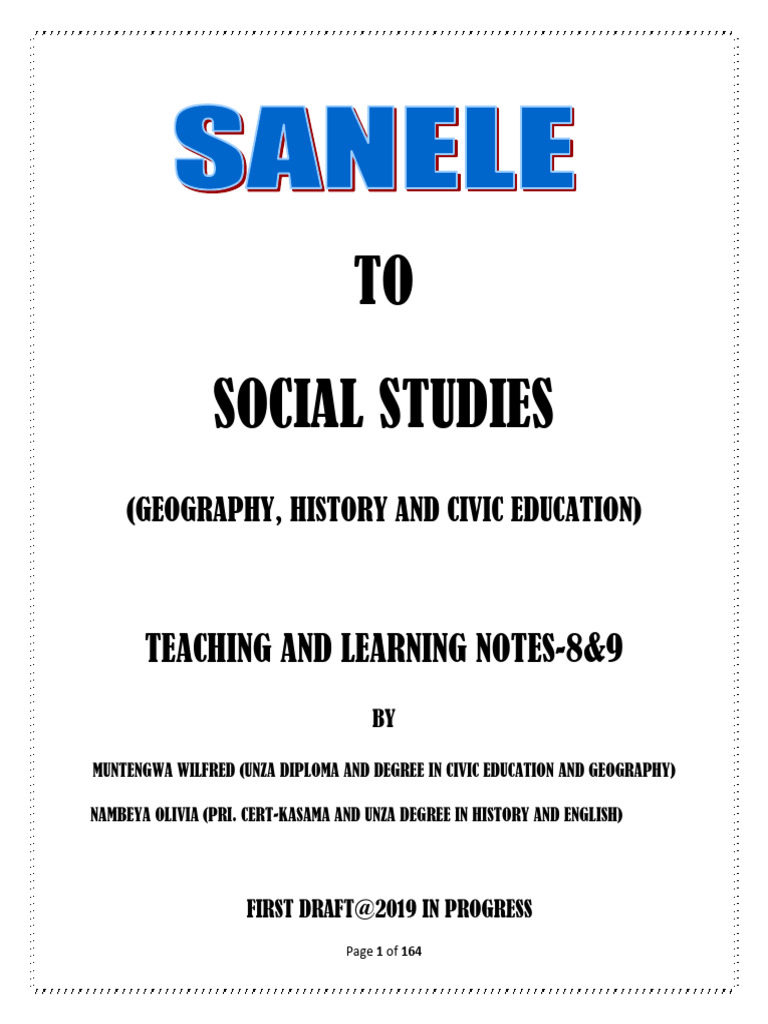 OUR SANELE SOCIAL STUDIES 8-2019 | PDF