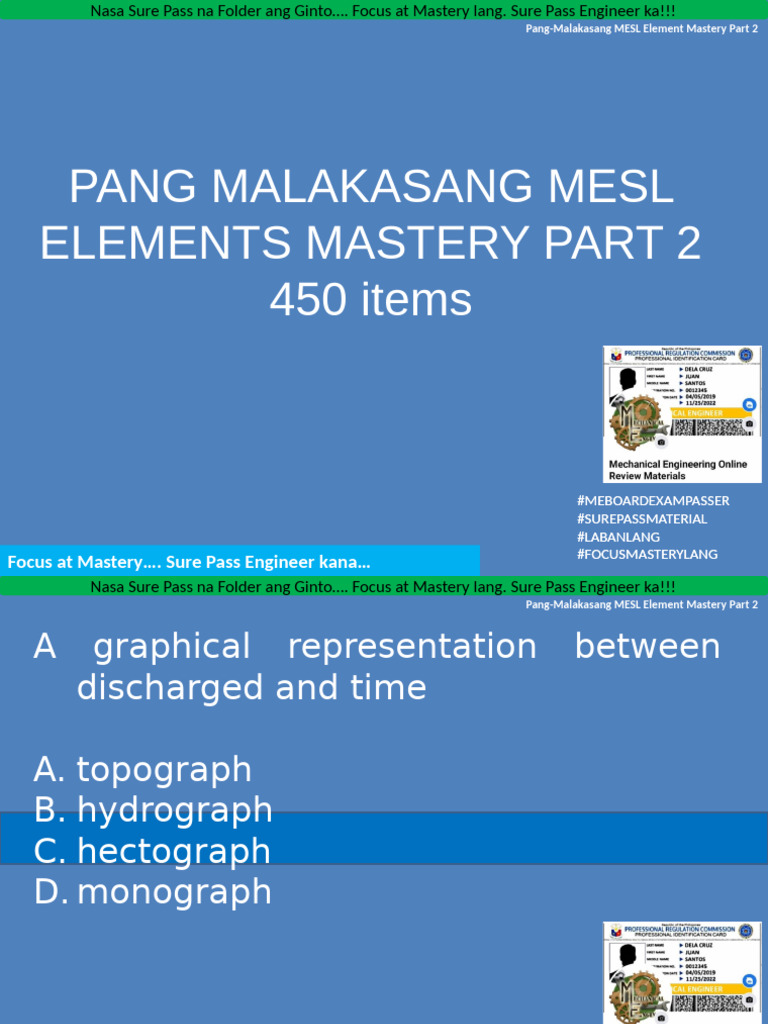 PANGMALAKASANG MESL ELEMENTS MASTERY PART 2 | PDF | Boiler | Thermodynamics