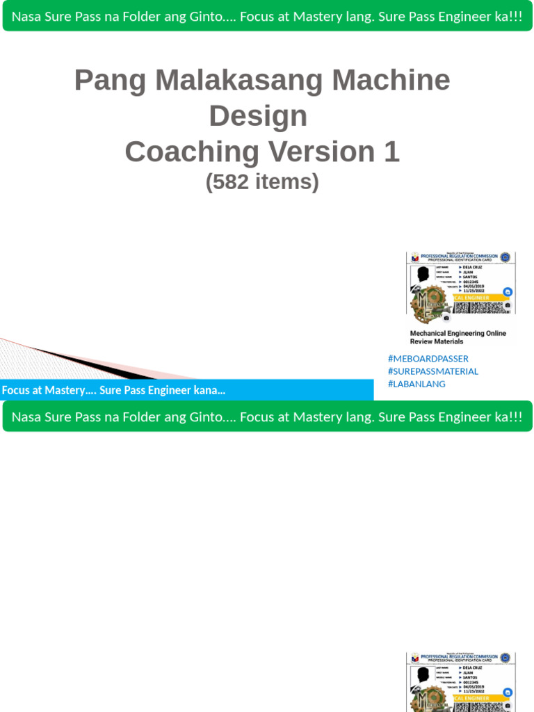 PANG MALAKASANG MACHINE DESIGN COACHING - Version 1 | PDF | Tools ...