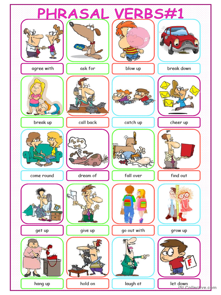 Phrasal Verbs Picture Dictionary#1 | PDF