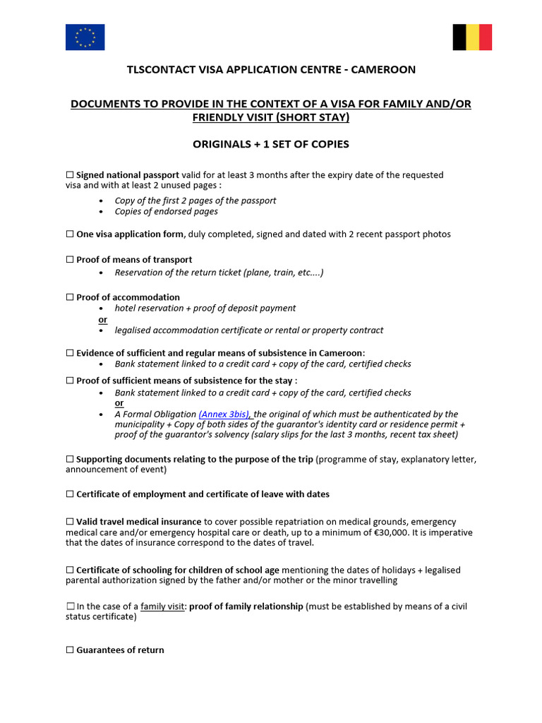 Visa Type Document Family Friend Family Friend | PDF | Travel Visa ...