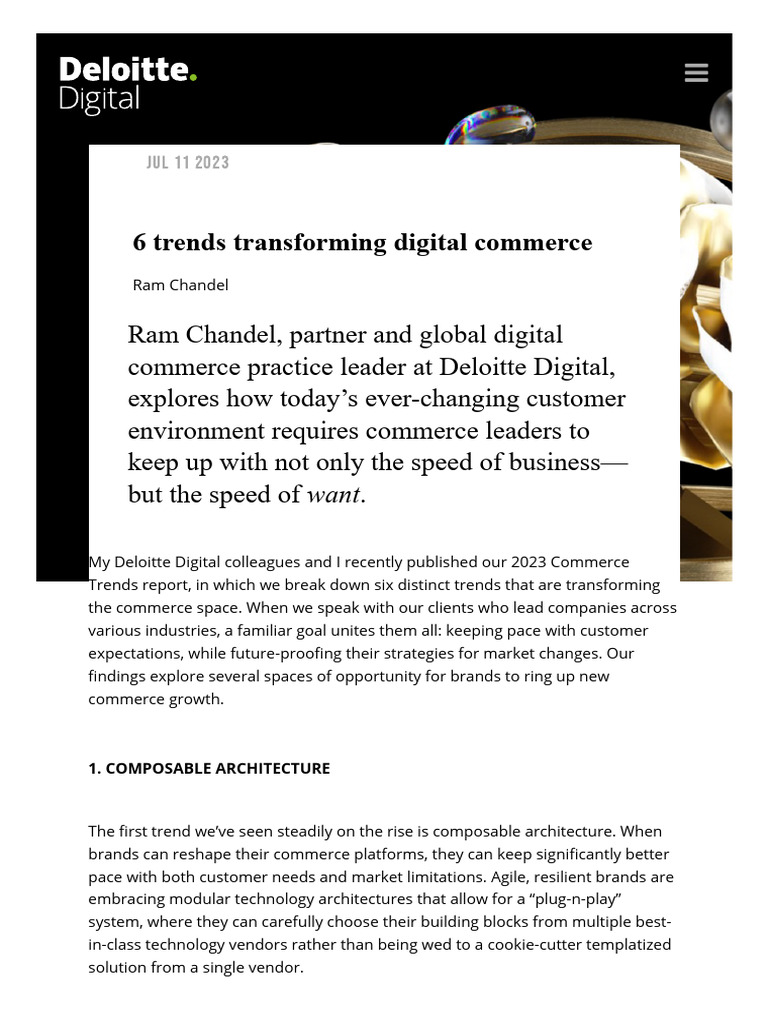 6 Trends Transforming Digital Commerce | PDF | Brand | Commerce