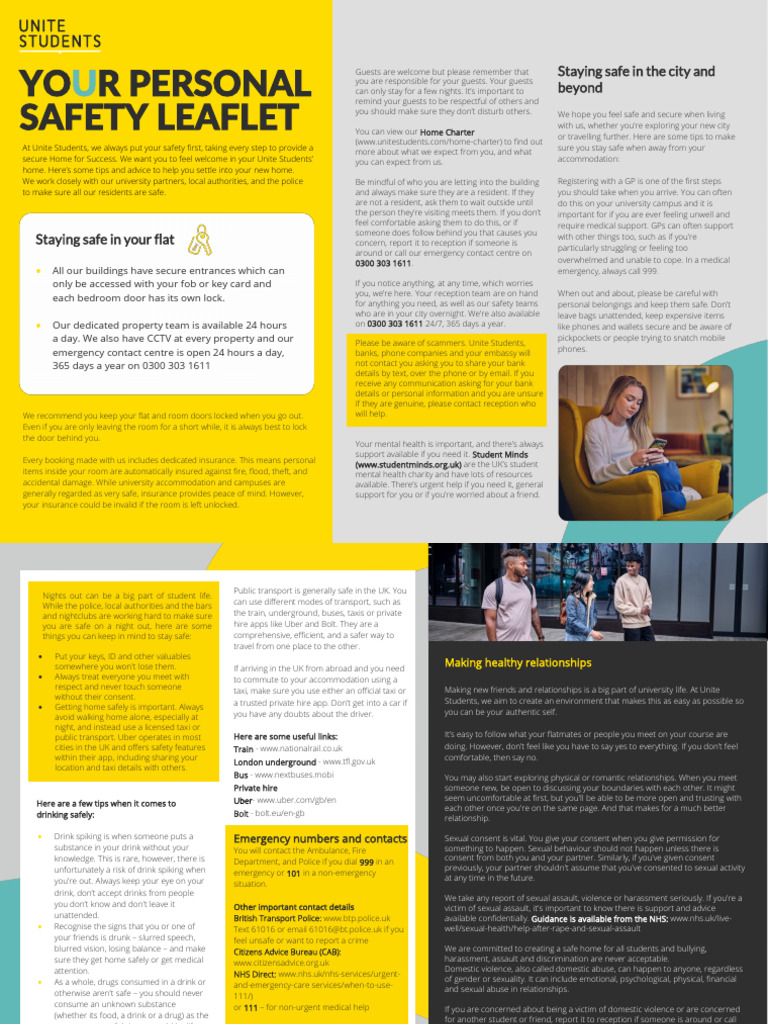 Student Safety Leaflet English | PDF | Domestic Violence | Violence