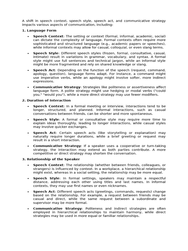 shift-in-communication | PDF | Speech | Slang