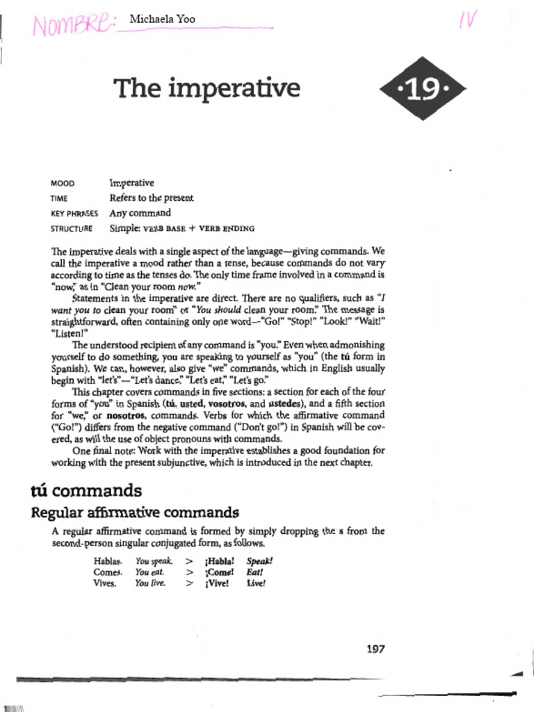 Kami Export - Yoo Michaela - Imperative | PDF | Stress (Linguistics) | Linguistics