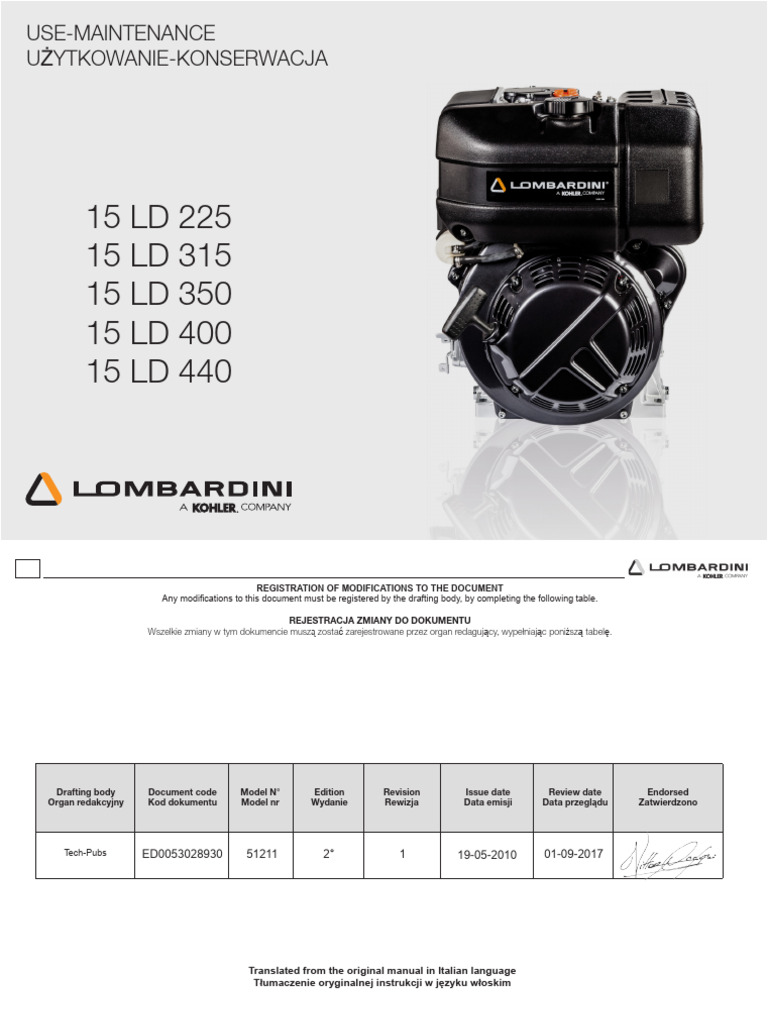 15 LD 225 15 LD 315 15 LD 350 15 LD 400 15 LD 440: UM 15LD 225-315-350 ...