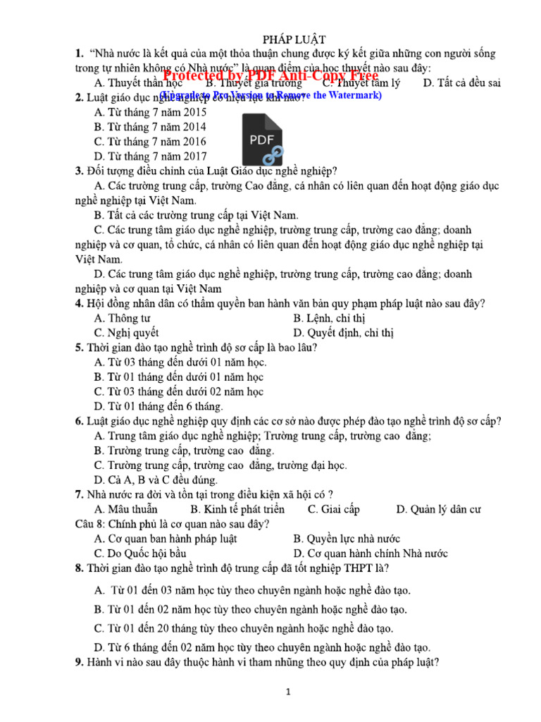 DE CUONG ON TAP | PDF