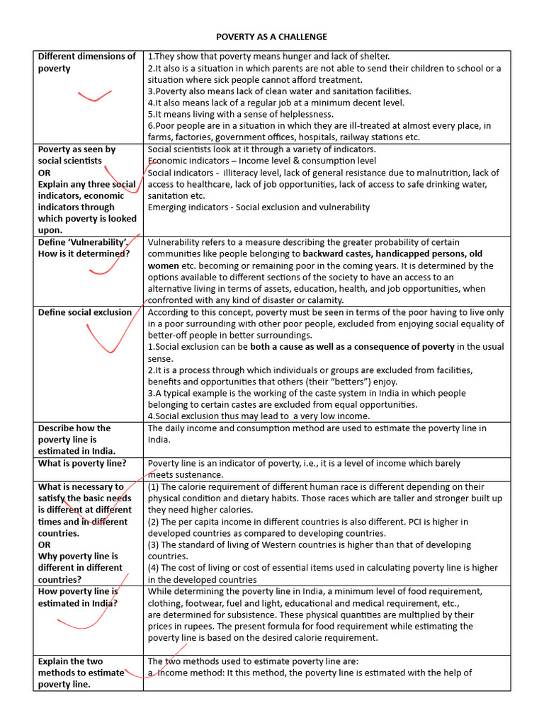 Understanding Poverty: Causes and Indicators | PDF | Cost Of Living ...