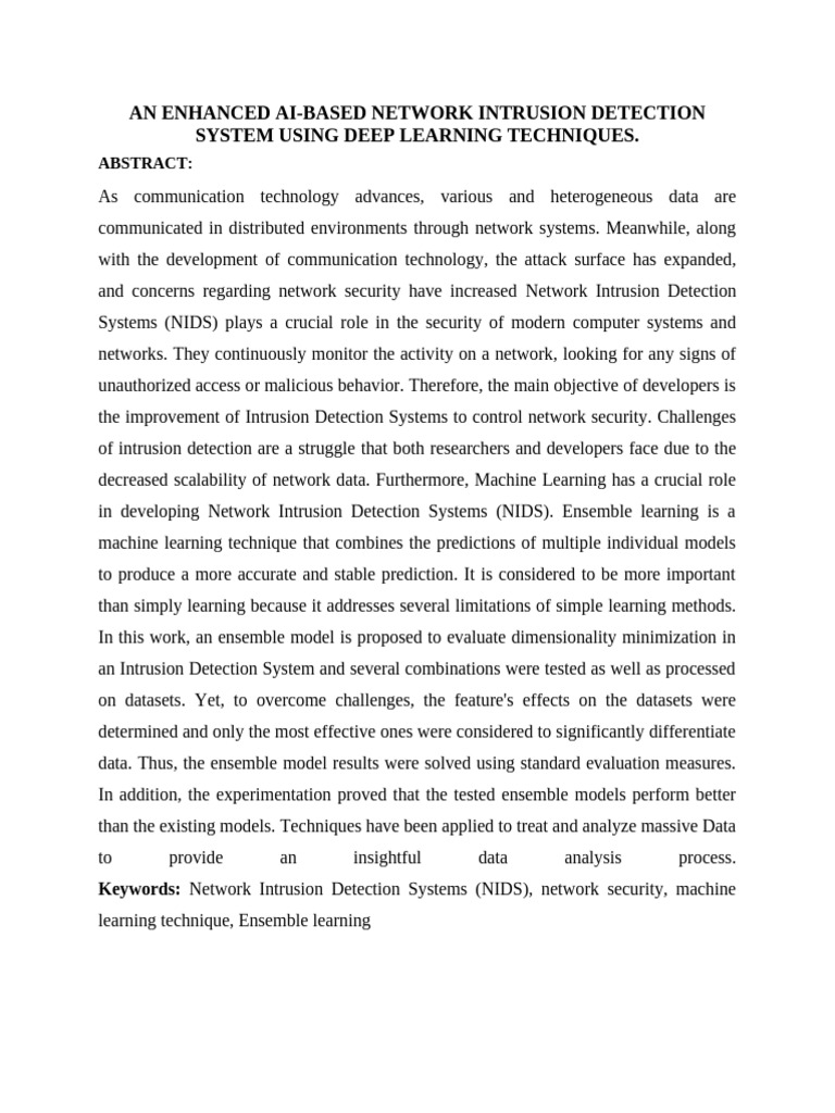 ZR - Network Intrusion Detection System Based On Machine | PDF | Machine Learning | Computer ...