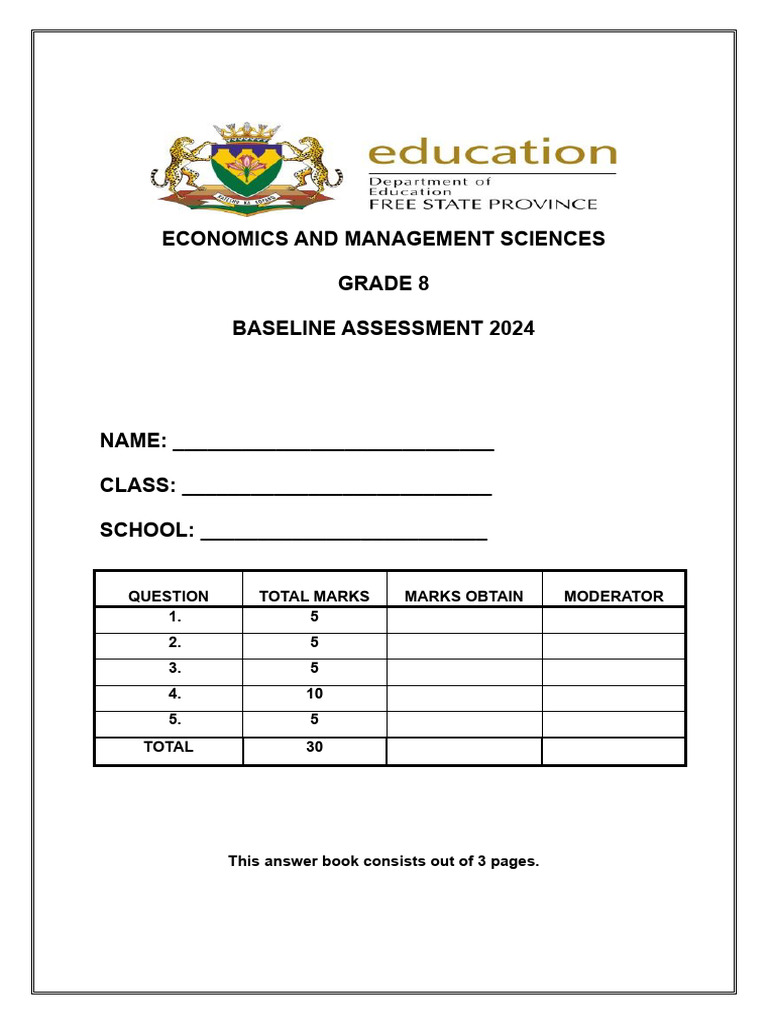 EMS GR 8 Baseline 2024 AB | PDF