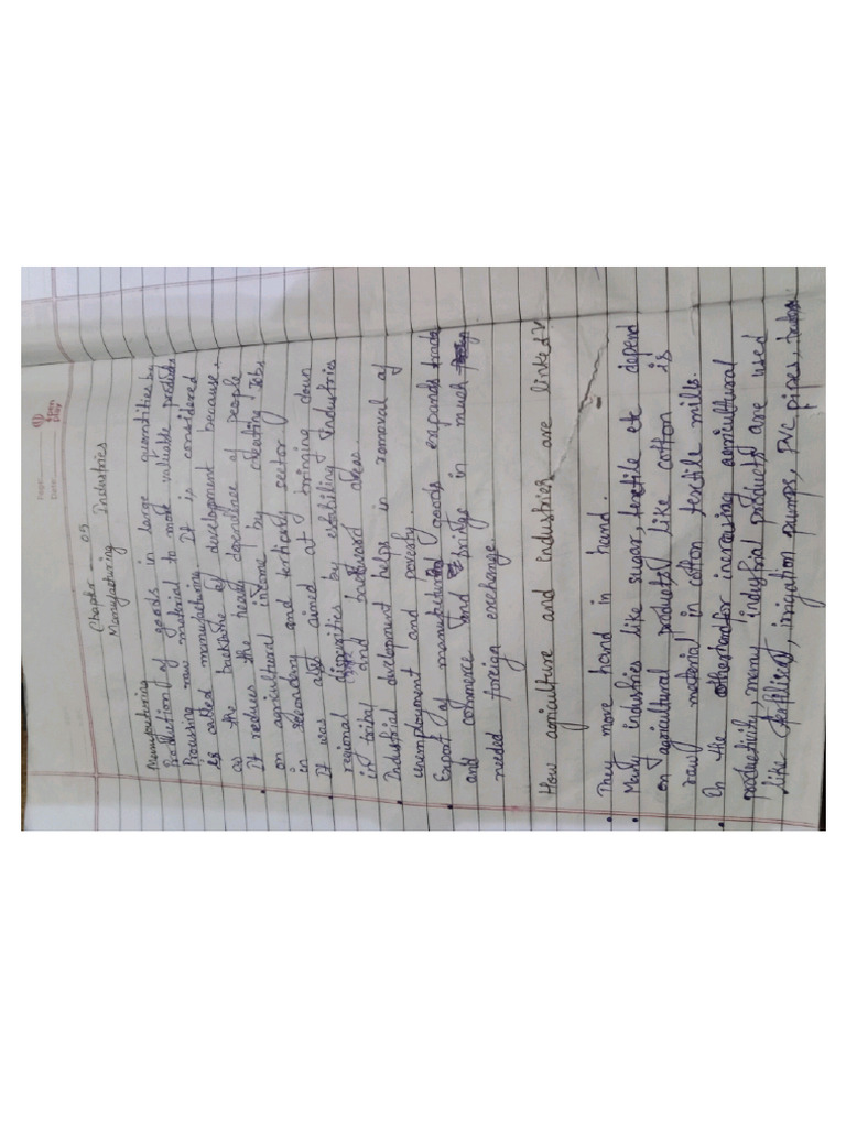 SST Manufacturing Industries Notes Class 10for99% | PDF