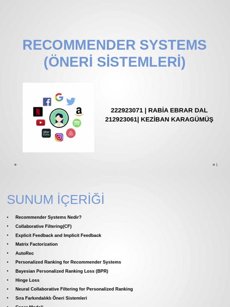 1 Recommender Systems | PDF