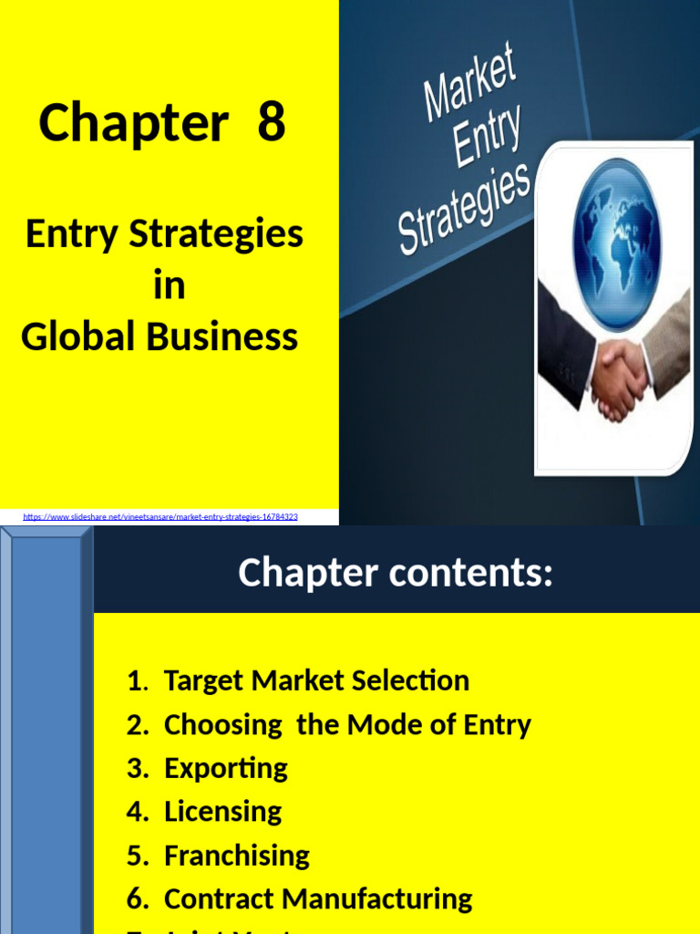 Global Entry Strategies Overview | PDF | License | Joint Venture
