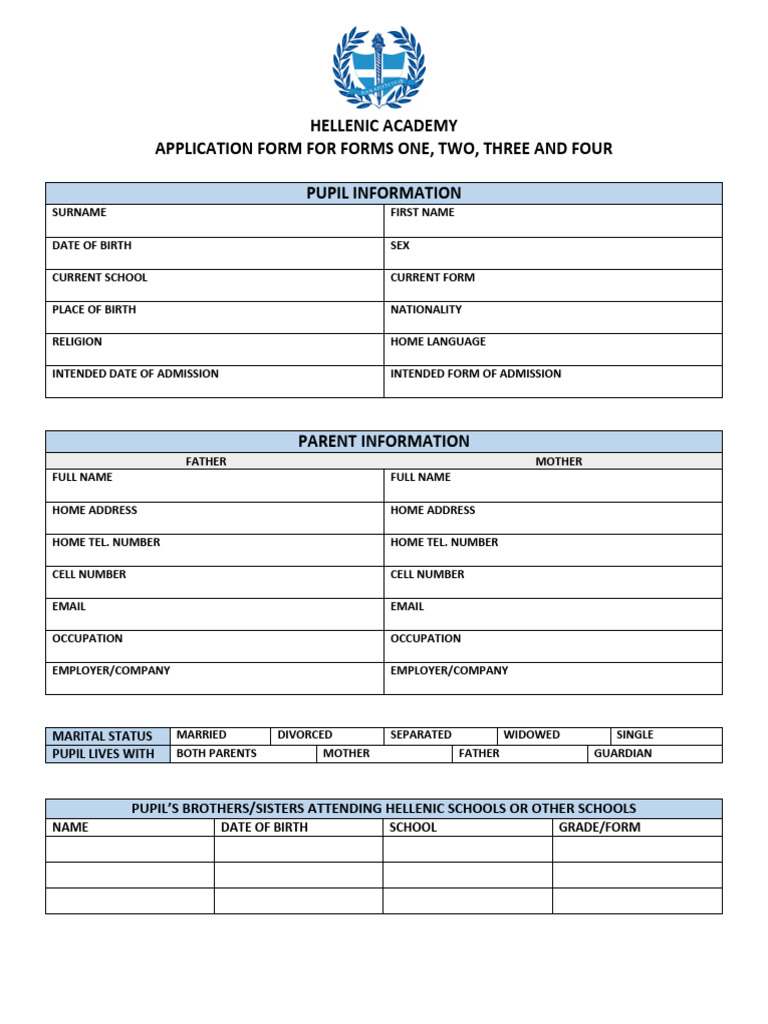 Application Form For Forms 123 4. Updated 2021 | PDF