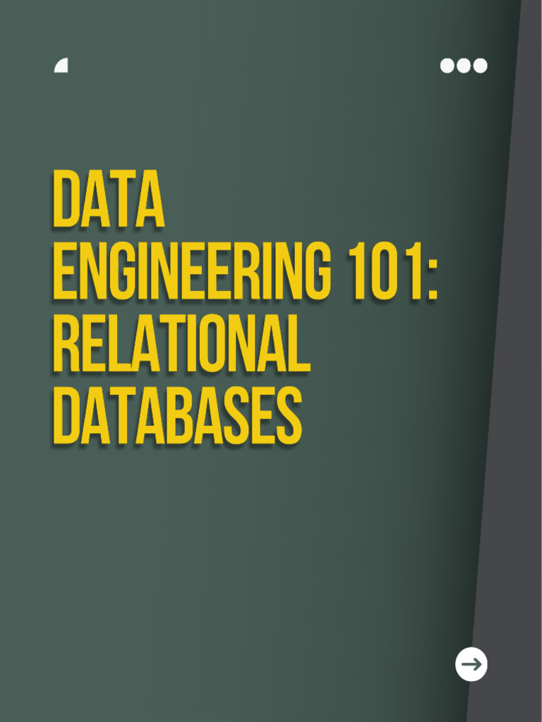 Shameer Data Engineering 101 - Relational Database | PDF | Database Transaction | Relational ...