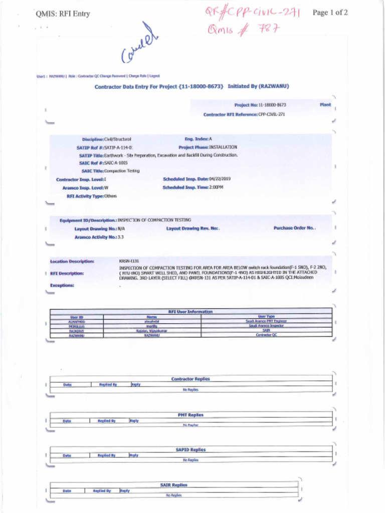 QR#CPP Civil 271 - Qmis#787 | PDF