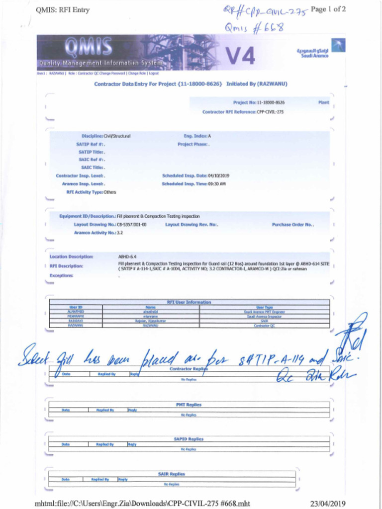 QR#CPP Civil 275 - Qmis#668 | PDF