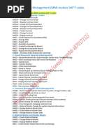 Sap MM T-Codes | PDF | Business | Supply Chain Management