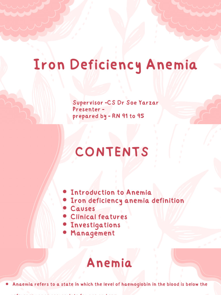 Iron Deficiency Anemia PDF | PDF | Anemia | Body Fluids