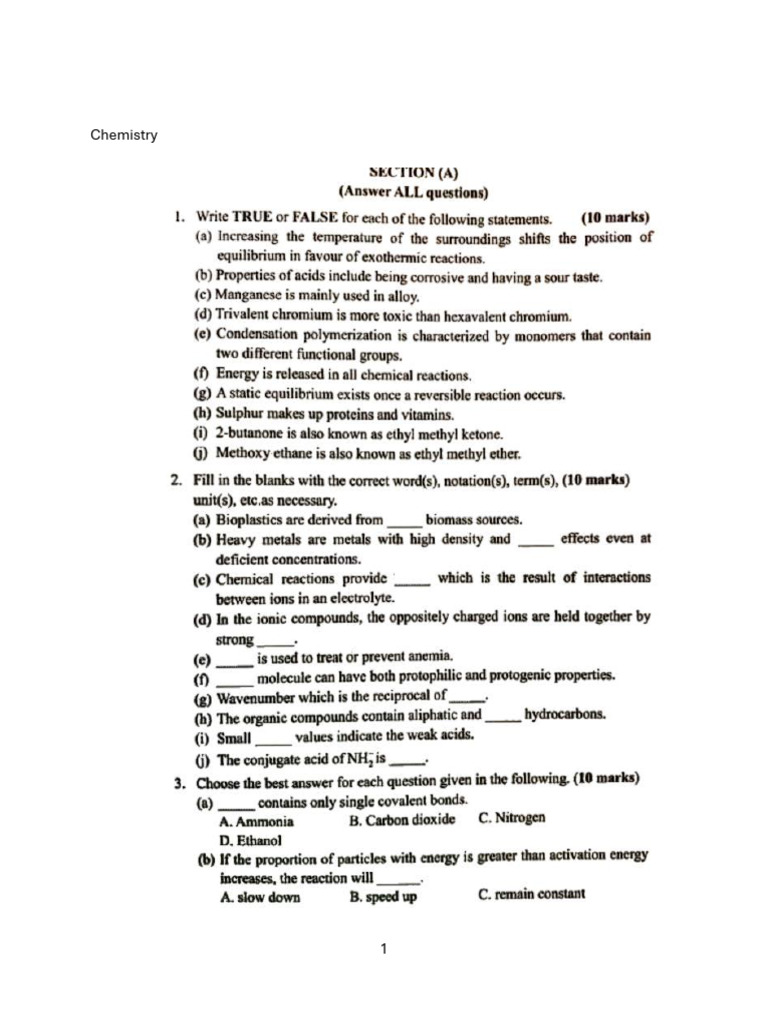 Grade 12 Questions | PDF