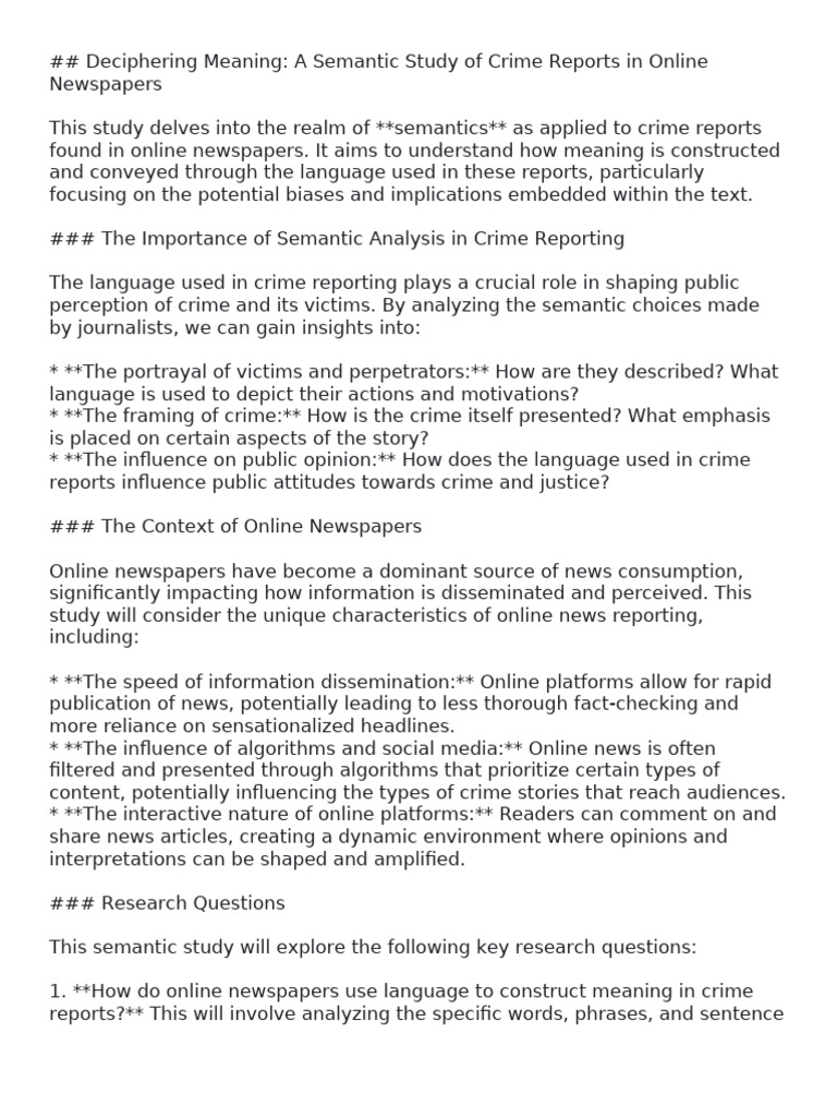 THESIS DECIPHERING MEANING (AutoRecovered) | PDF | Crimes | Crime ...