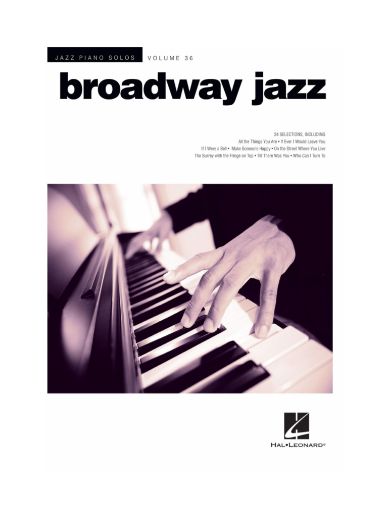 Broadway Jazz Jazz Piano Solos Series Volume 36 | PDF