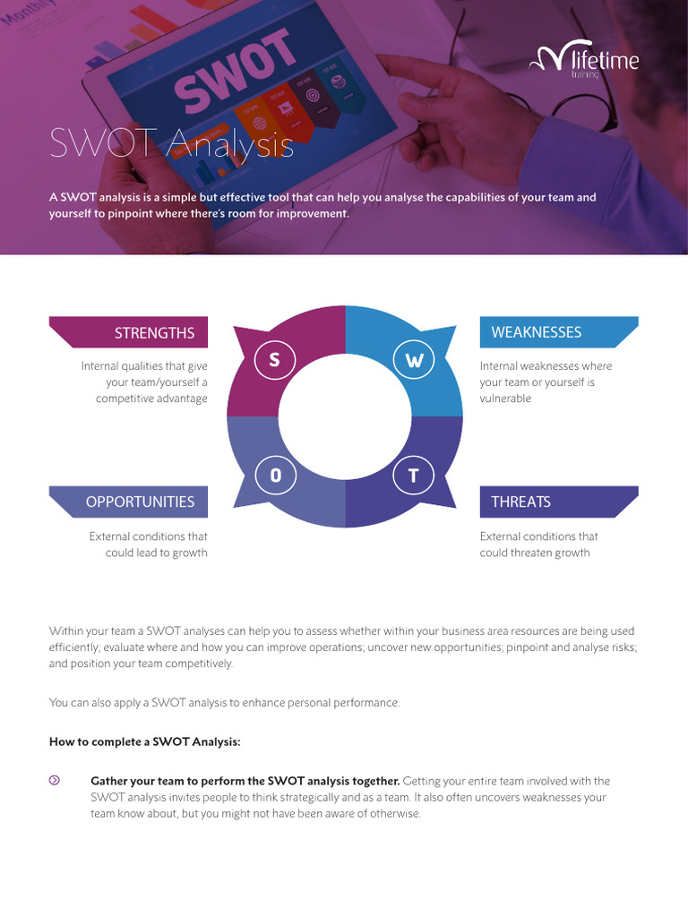 Effective Team SWOT Analysis Guide | PDF | Swot Analysis | Business