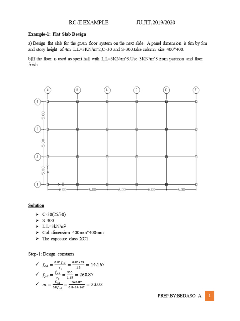EXAMPLE FLAT SLAB | PDF | Structural Engineering | Civil Engineering