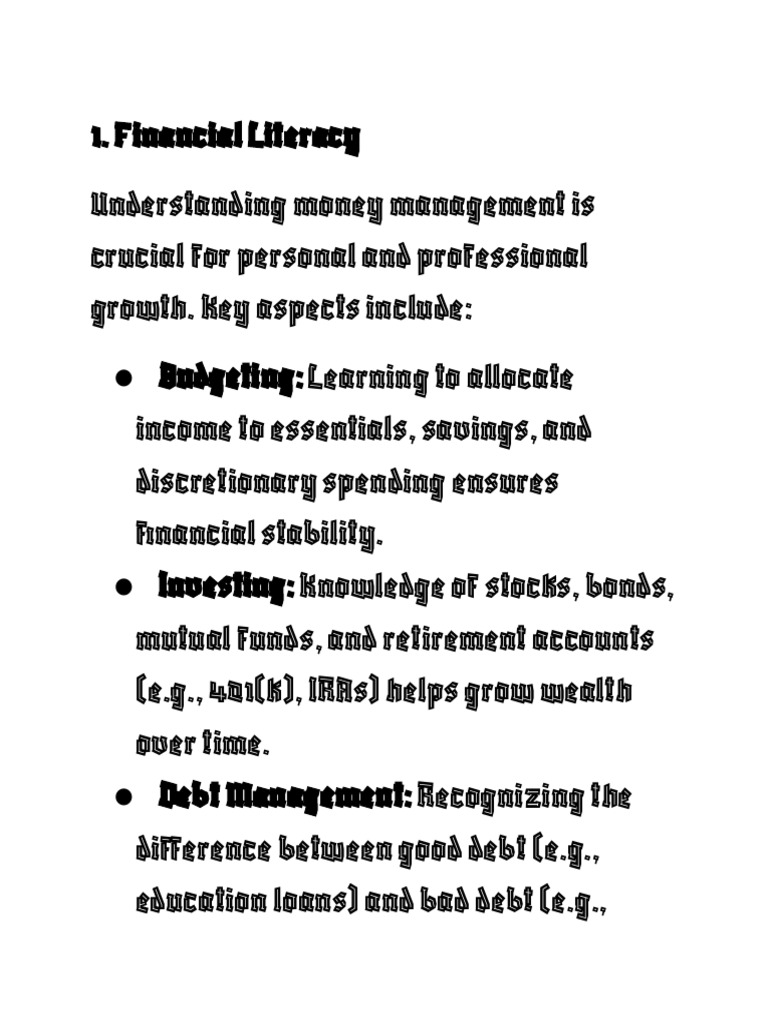 Financial Literacy | PDF