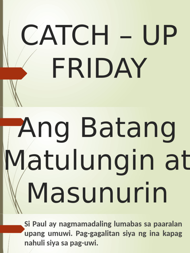 Catch - Up Fridayelara | PDF