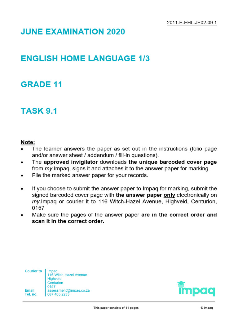 Grade 11 English Exam June 2020 | PDF | Blood Donation | Philanthropy