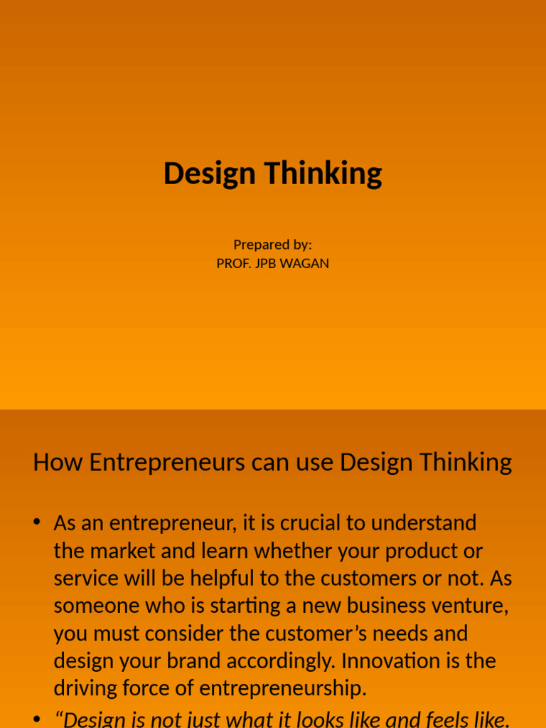 2. Design Thinking | PDF | Design Thinking | Entrepreneurship 2. Design Thinking | PDF | Design Thinking | Entrepreneurship