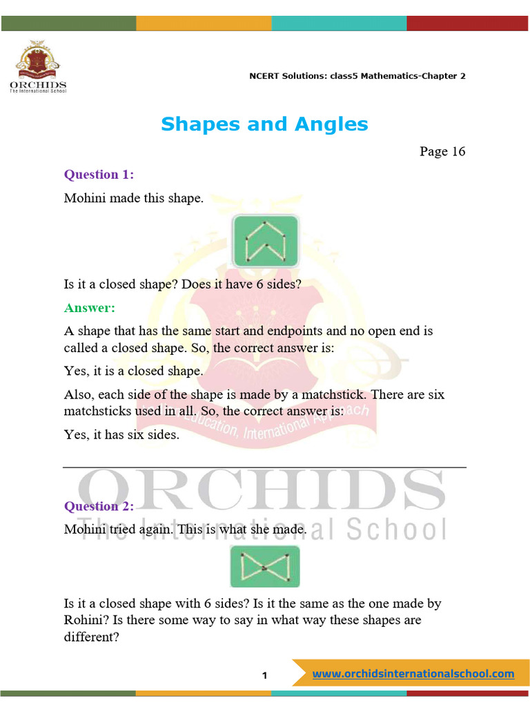 Grade 5 Chapter 2 Shapes and Angles | PDF | Elementary Geometry | Euclidean Geometry