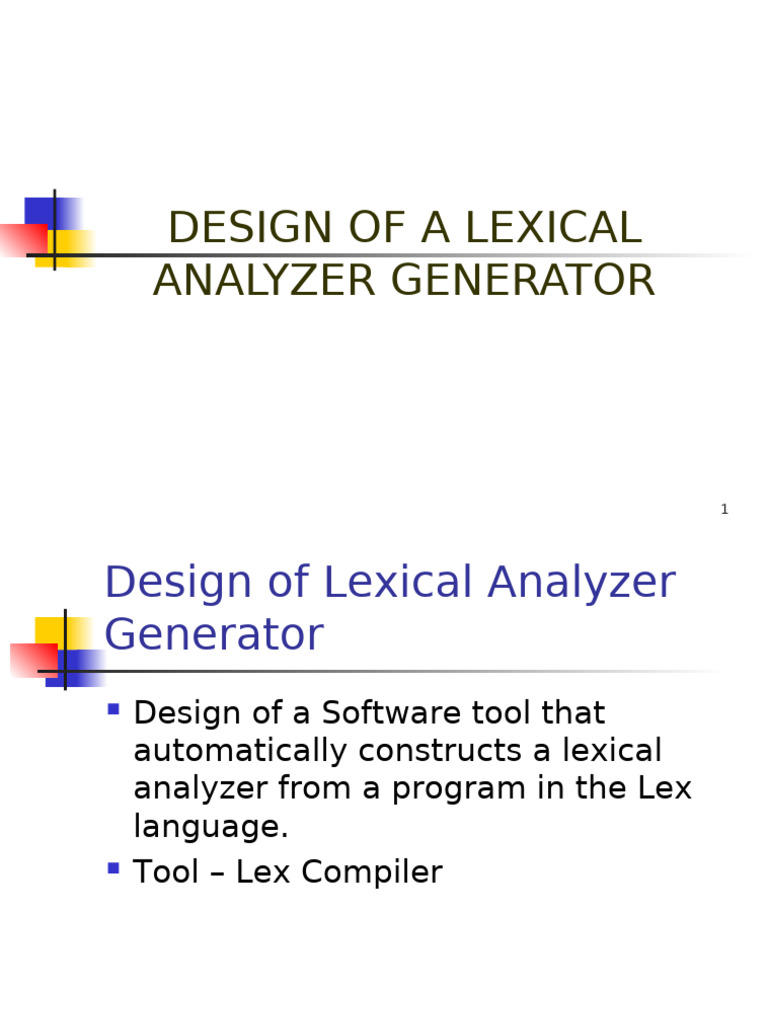 2 - 8 Design of A Lexical Analyzer Generator | PDF | Computer Programming