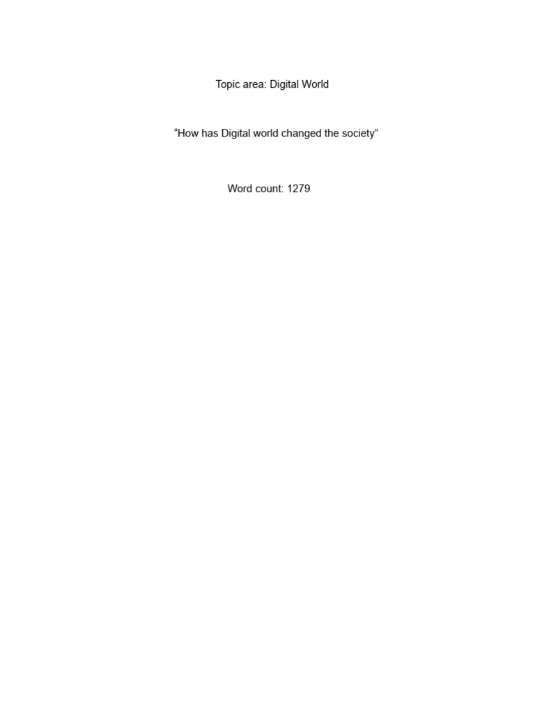 Topic Area - Digital World | PDF | News | China