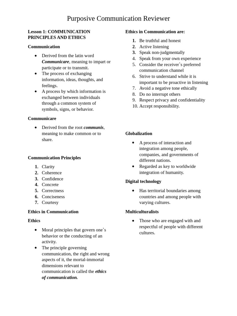 PURCOM-REVIEWER | PDF | Communication | Dialect