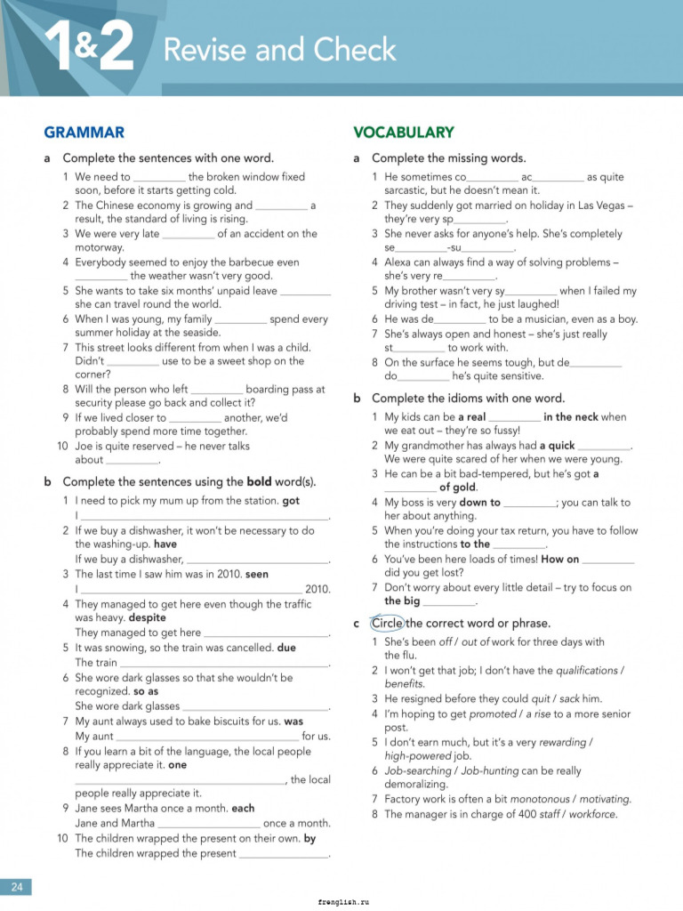 Revise and Check 1&2 | PDF