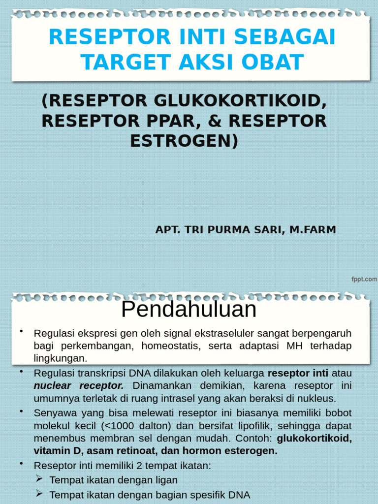 Target Obat: Reseptor Inti dalam Terapi | PDF