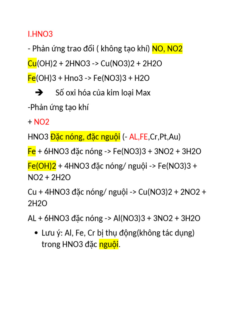 I Hno3 | PDF