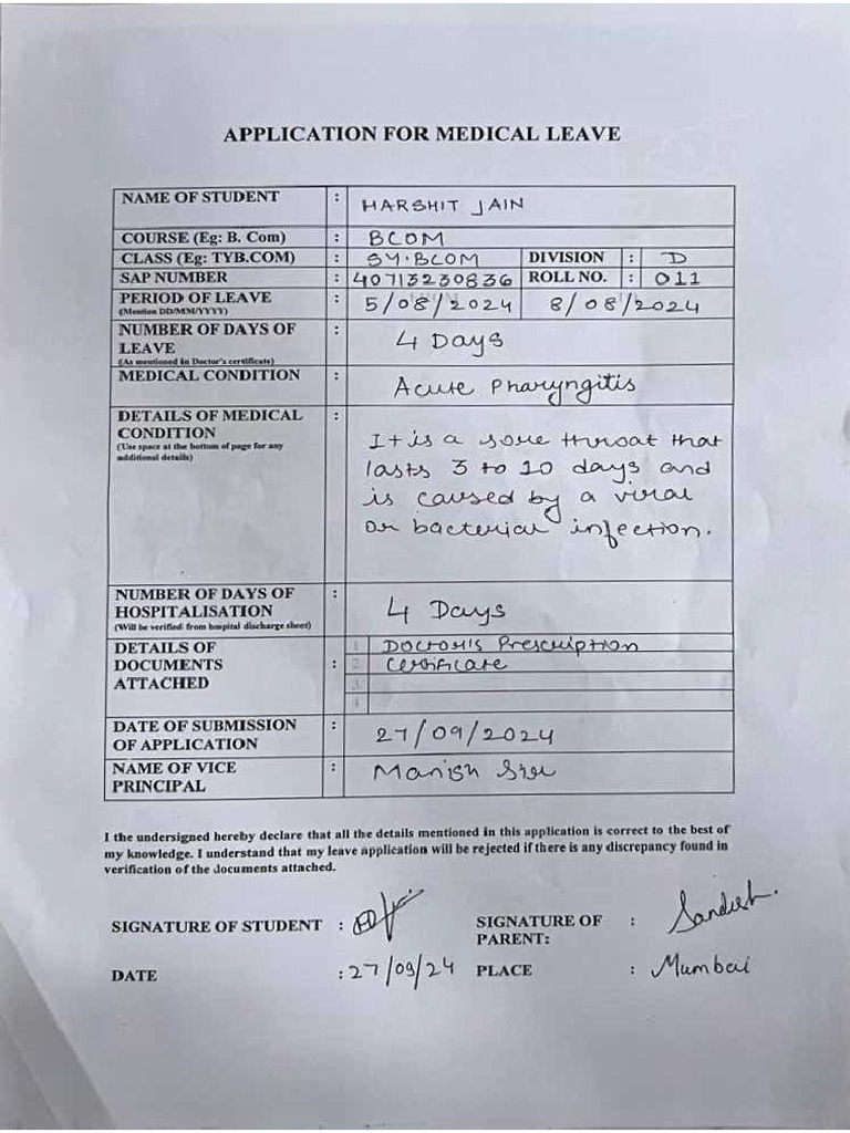 Harshit Jain - SYBcom - D011 Medical Application | PDF