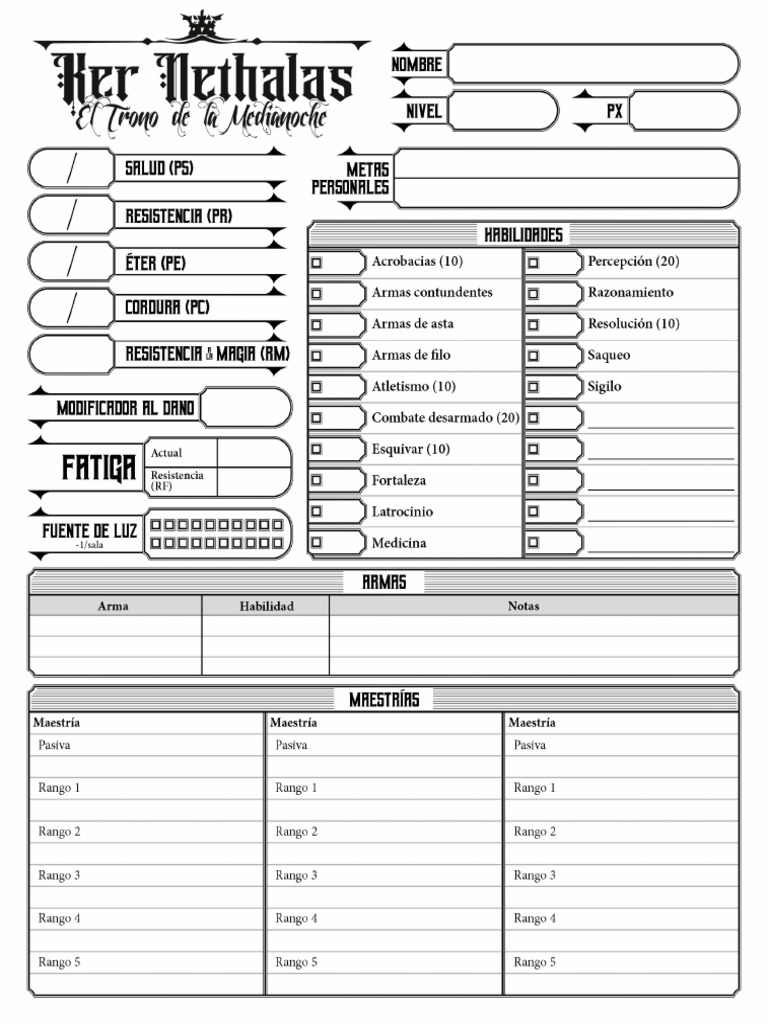 Hoja-de-personaje-Ker-Nethalas | PDF