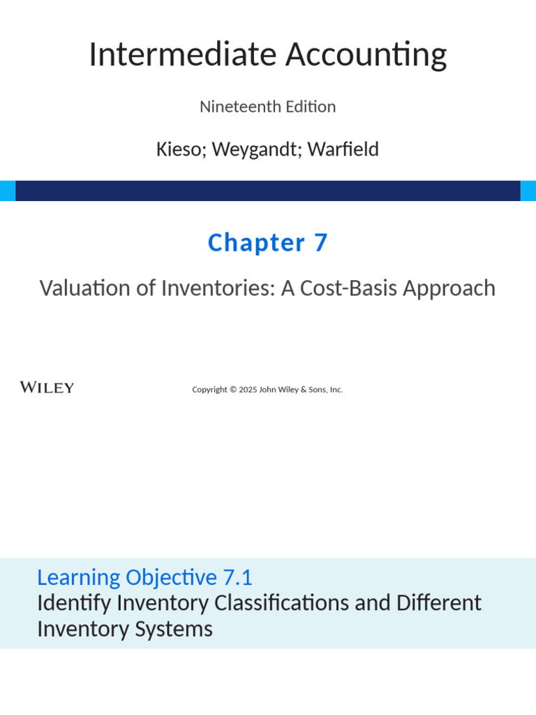 Kieso Ia 19e PPT Ch07 Lo 1 | PDF | Inventory | Debits And Credits