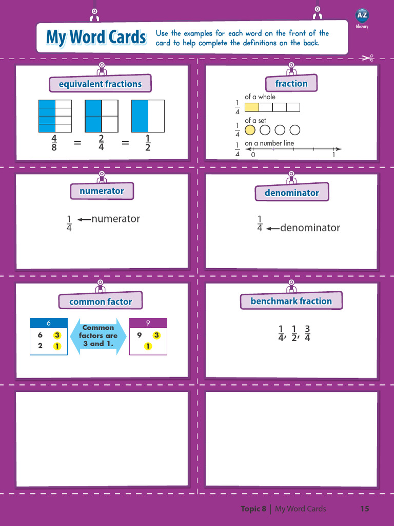 Topic 8 - Vocabulary Cards | PDF | Mathematics | Mathematical Objects