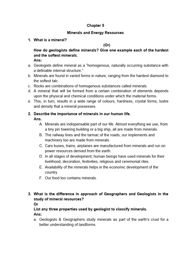 5. Mineral and Energy Resources (NOTES ).docx | PDF | Coal ...