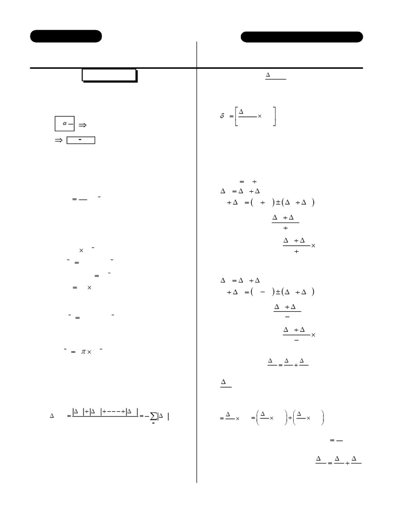 Physics Jr-Formulas Material | PDF | Force | Velocity