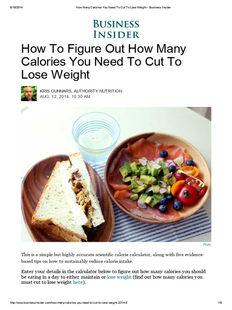 Calorie Cutting Tips for Weight Loss | PDF | Dieting | Weight Loss